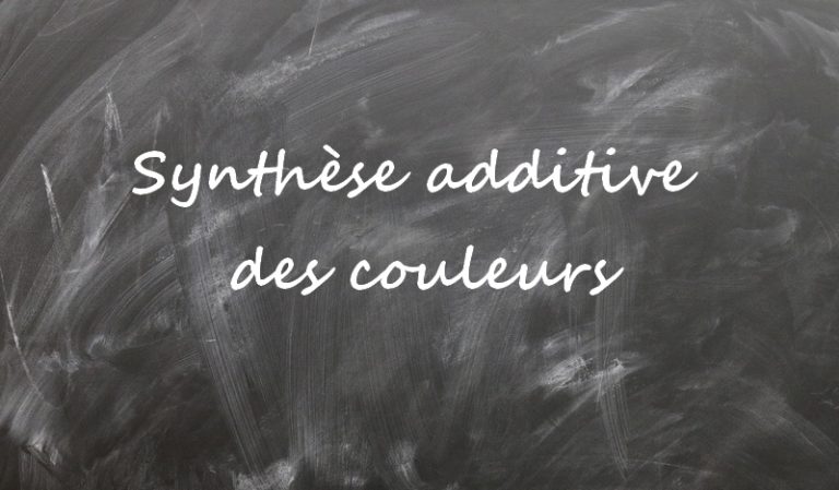 Synthèse additive des couleurs - Cours de physique chimie
